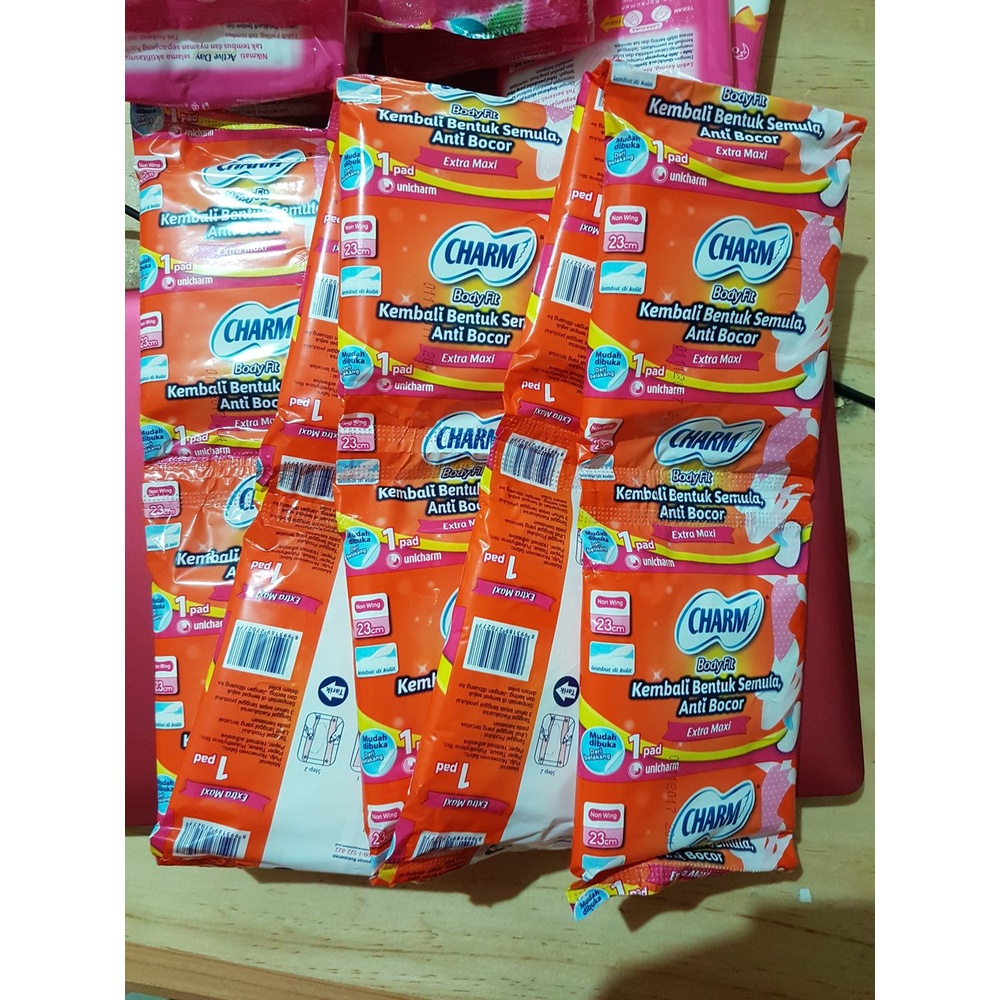 Charm Body Fit EXTRA MAXI Pads (non wing) 1 10 Sachets | Shopee Malaysia