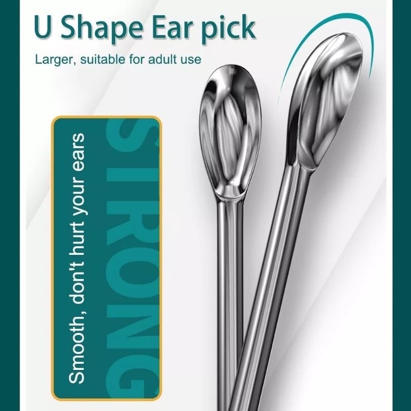 High Quality Metal Ear Pick Cleaner Tweezer Spoon Spring Dry Ear Wax ...