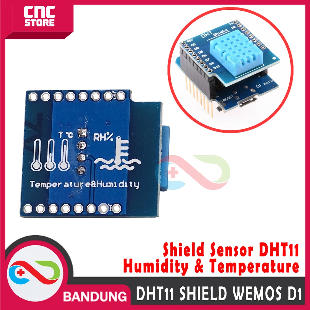 Shield DHT11 FOR WEMOS D1 MINI PRO TEMPERATURE & HUMIDIFIER SENSOR | Shopee Malaysia