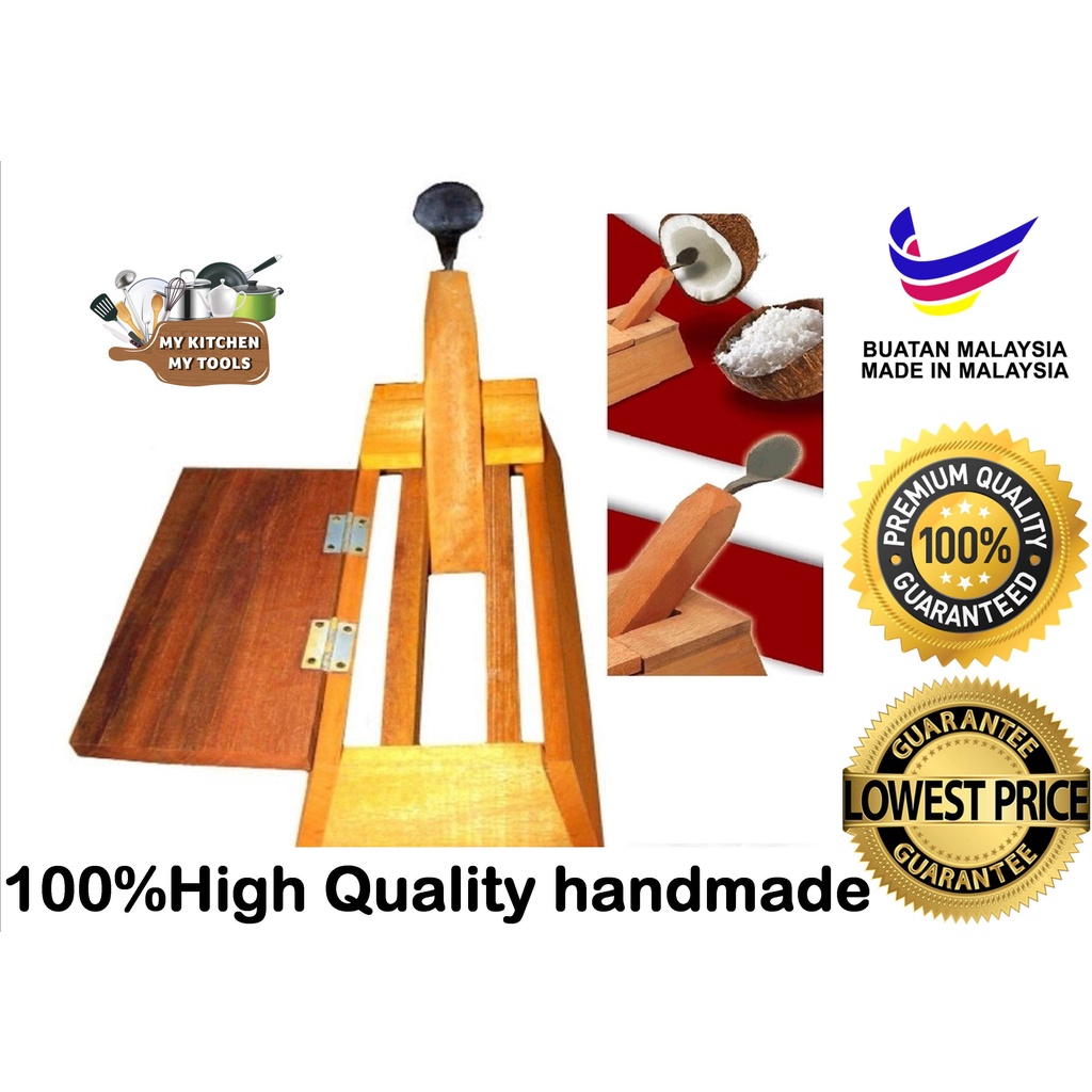 Traditional Wooden Coconut Grater/ Wooden Coconut Shaver scraper/ Dapur ...