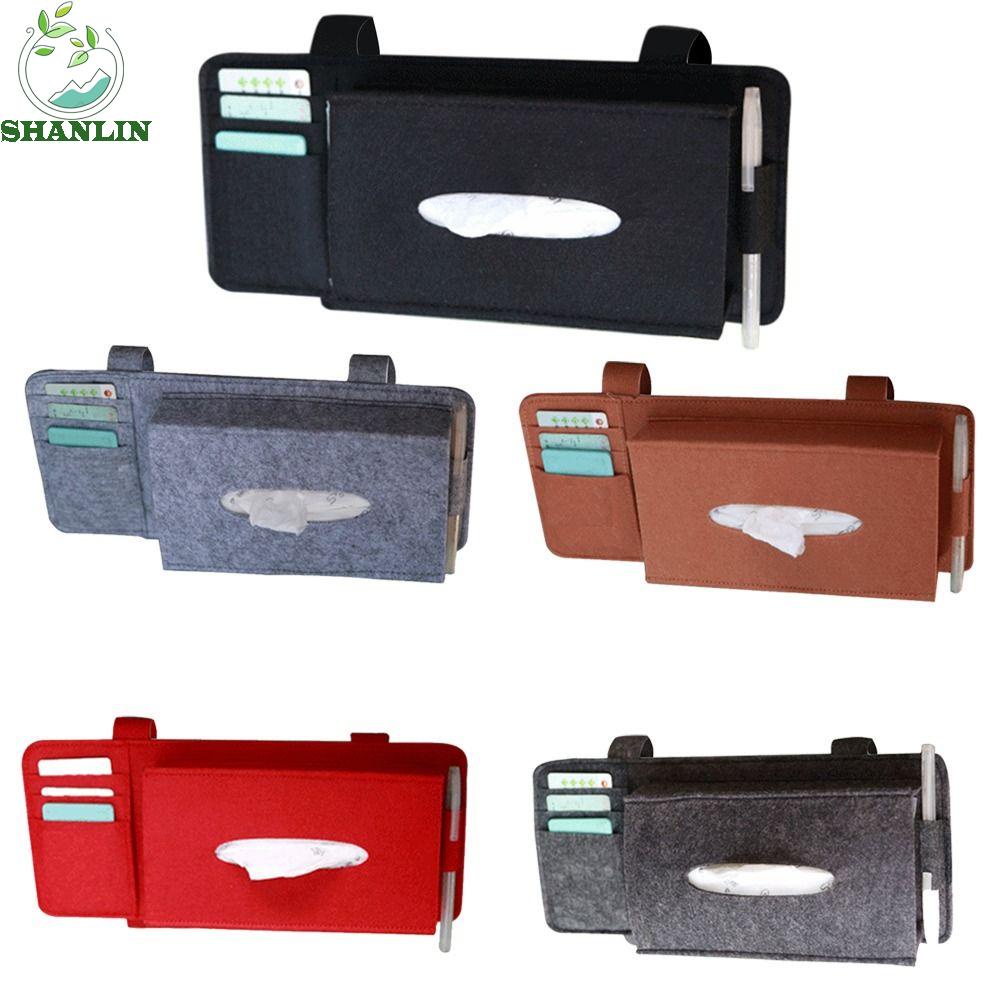 SHANLIN Sun Visor Tissue Box Car Styling Decoration Storage Case Clips ...