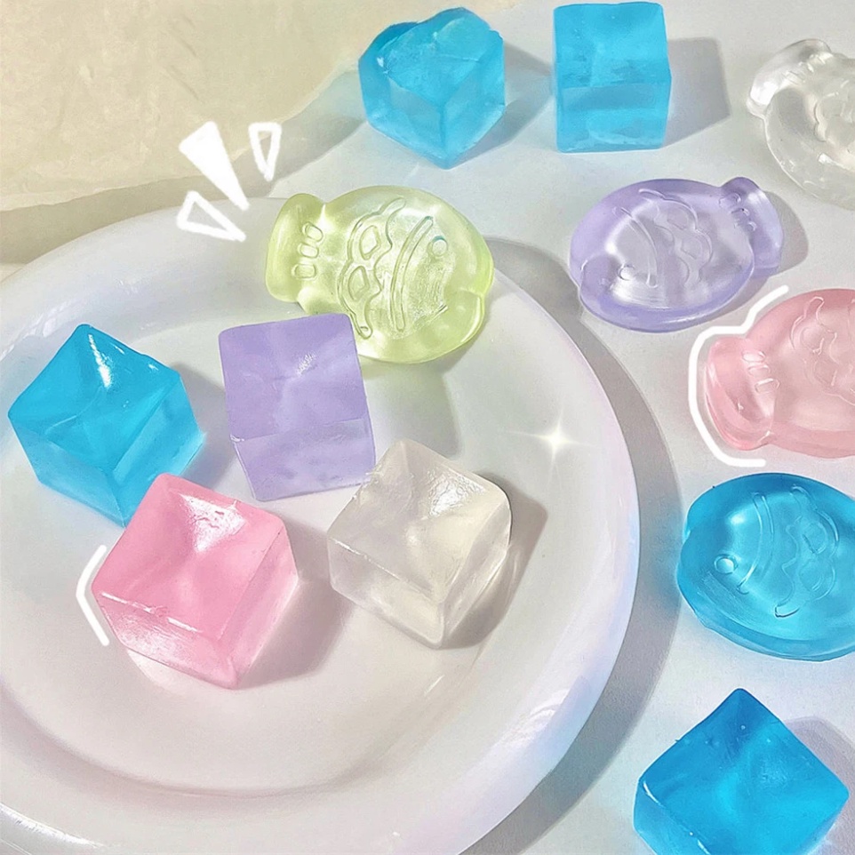 10 X Ice Cube Mochi Squishy Fidget Toy Sensory ADHD Stress Reliever Toy ...