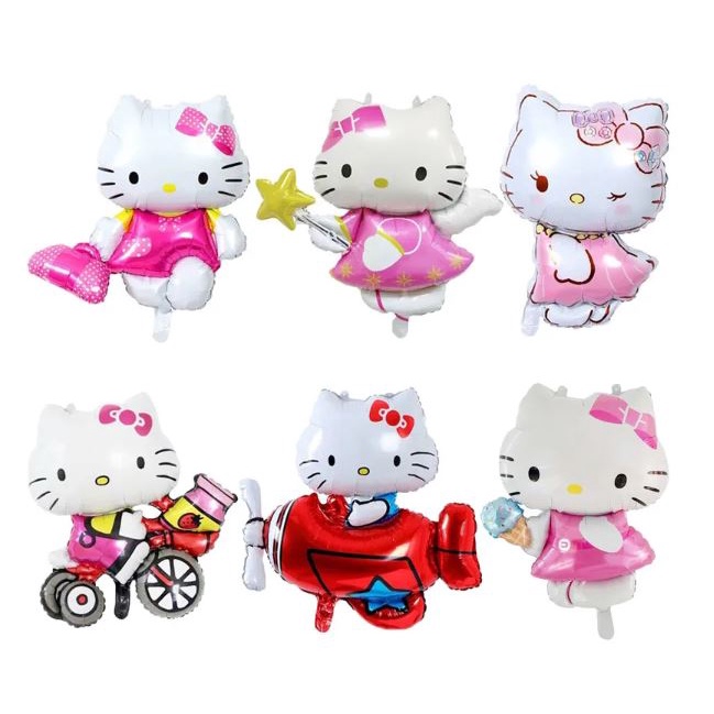 Cartoon Hello Kitty Balloon Girls Decoration Birthday Party Supplies ...