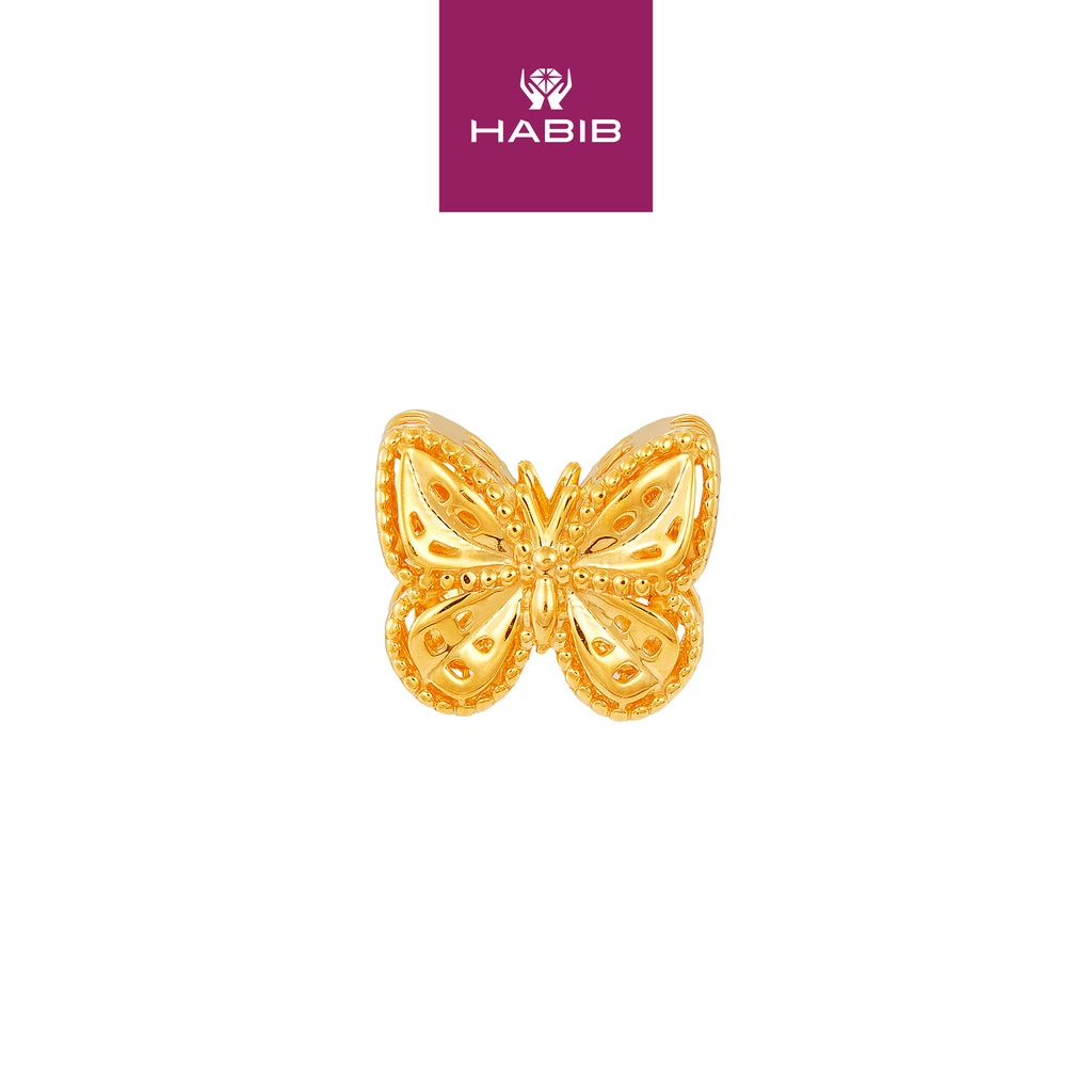 HABIB 916/22K Yellow Gold Charm (Butterfly) P11320823 | Shopee Malaysia