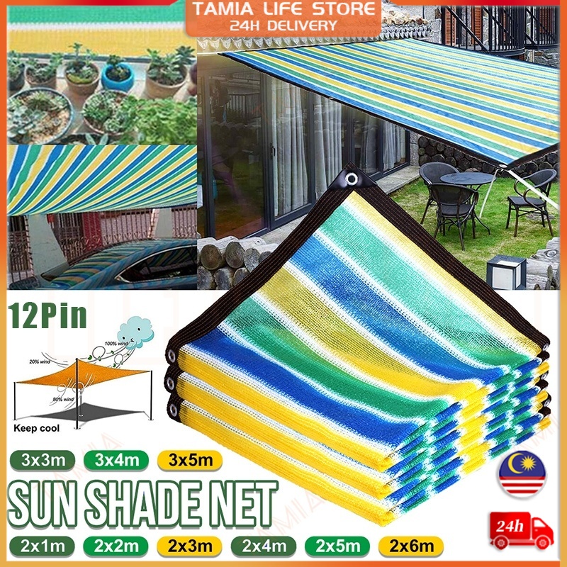 Jaring Hitam Sun Shade Net Anti-UV Awnings Shade Sail Garden Shade ...