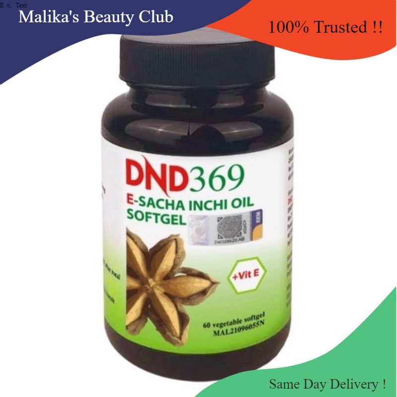DND 369 E-SACHA INCHI OIL SOFTGEL (1 BOTOL /60 BIJI/BOTOL) | Shopee ...