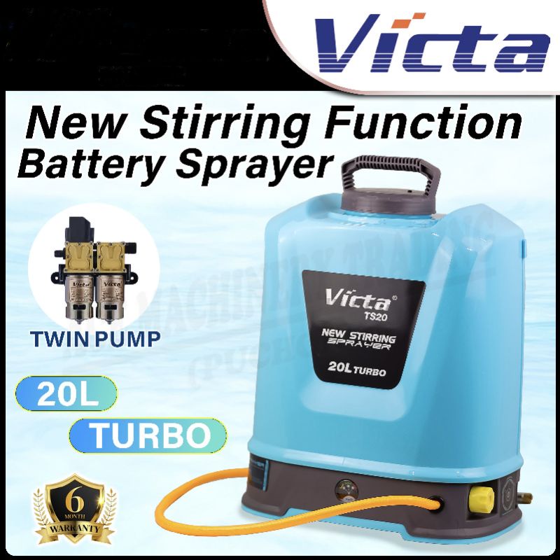 TS20 TWIN PUMP TURBO BATTERY KNAPSACK SPRAYER 20L | Shopee Malaysia