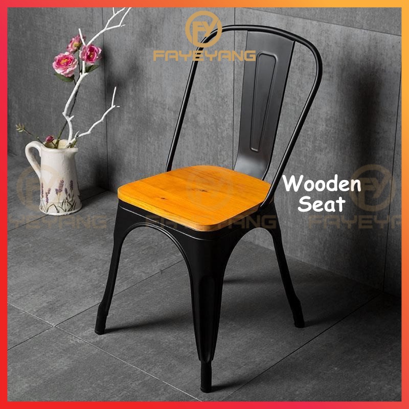 Fayeyang Industrial Metal Chair Kerusi Makan Besi Tolix Metal Dining ...