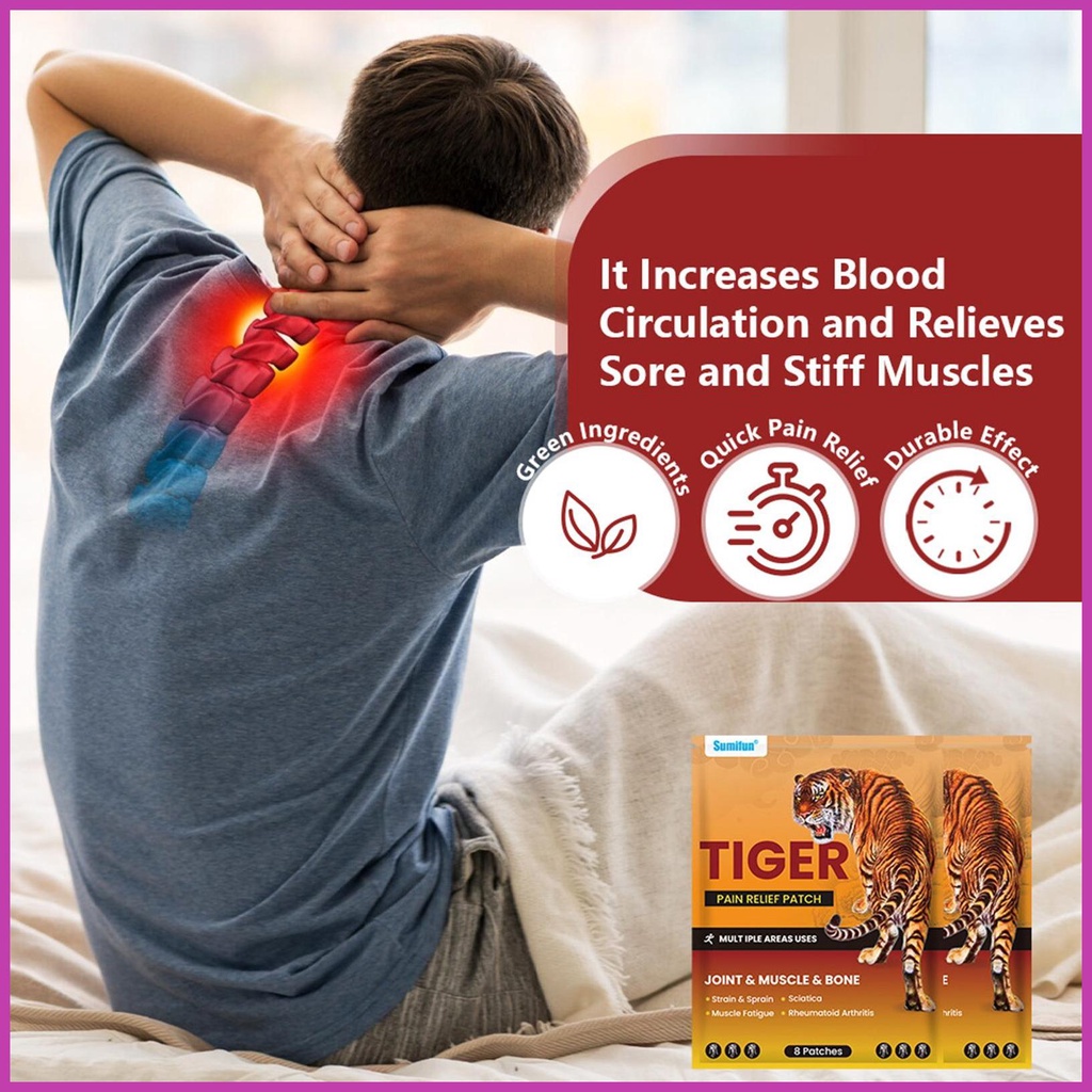 Lumbar Discomfort Relief Stickers Tiger Muscles Patch for Waist Knee ...