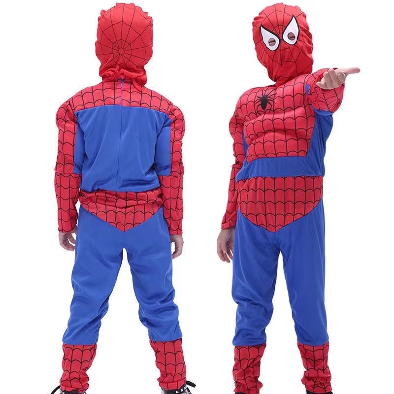 Congme Superhero Muscle Costume For Kid 3D Captain America Spiderman ...