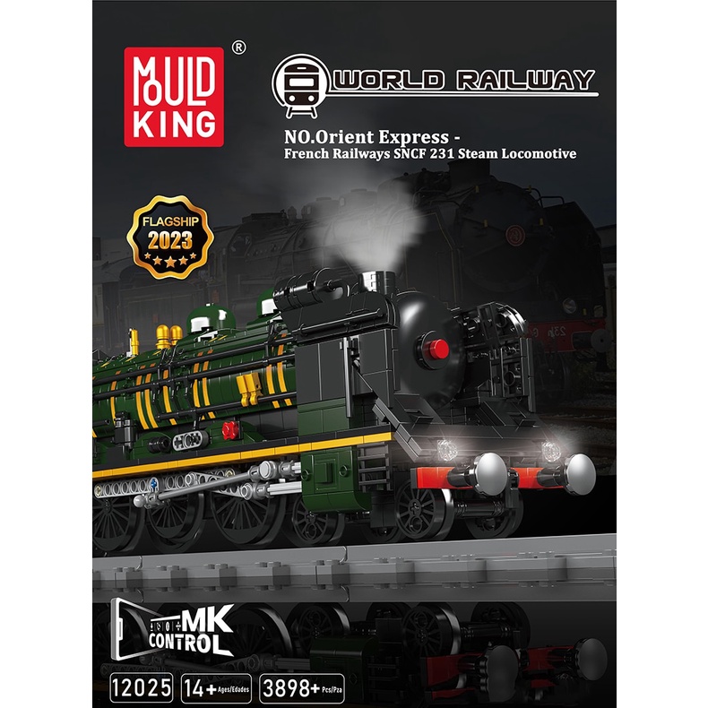 Mould King 12025 Technic Train Orient Express French Railways SNCF 231 ...