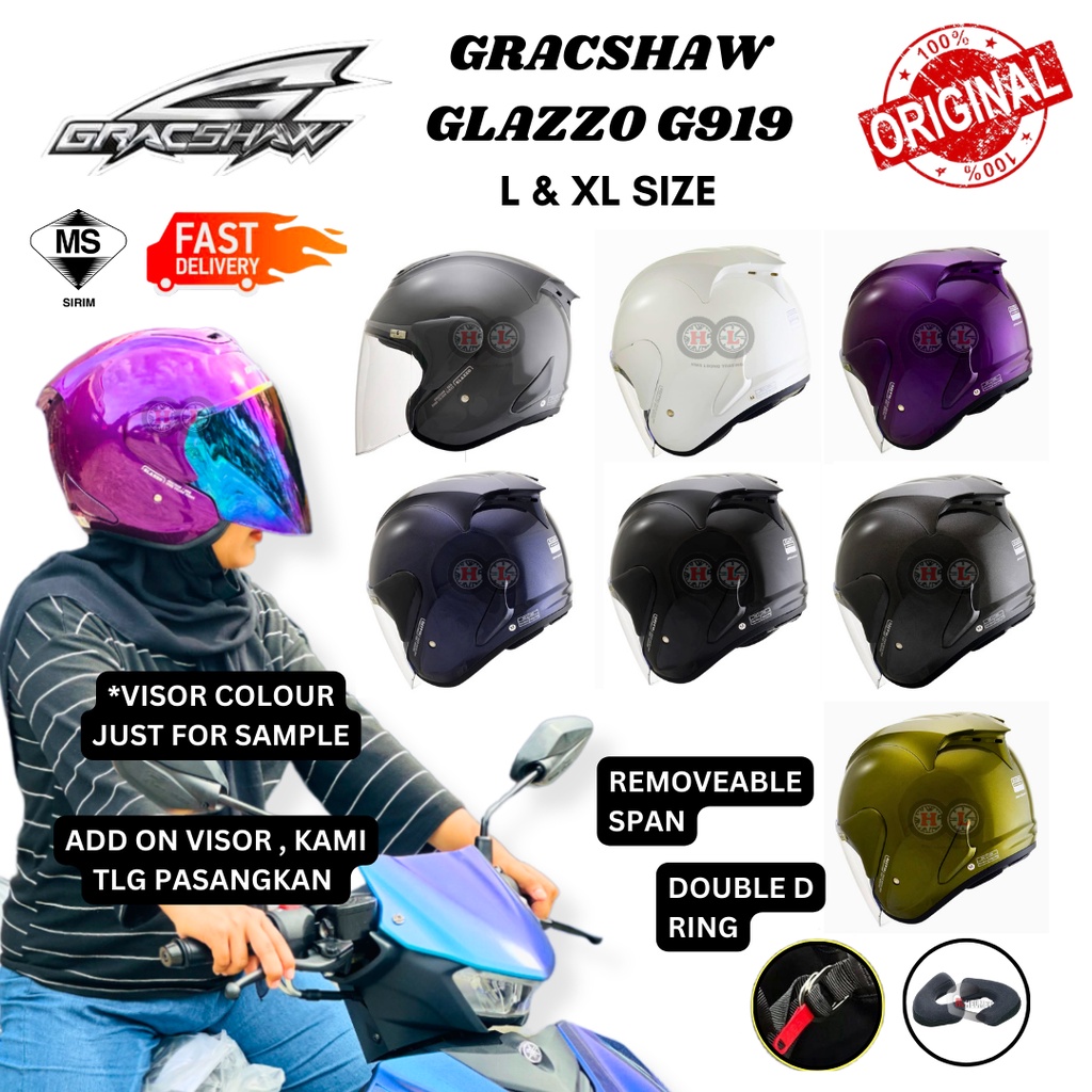 Gracshaw Glazzo Plain G919i Mono Plain Helmet Arc Ritz Special Colour ...