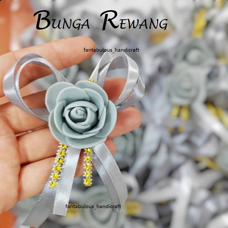 20pcs@50pcs BUNGA REWANG / BUNGA KENDARAT SIAP PIN / Rozet Majlis ...