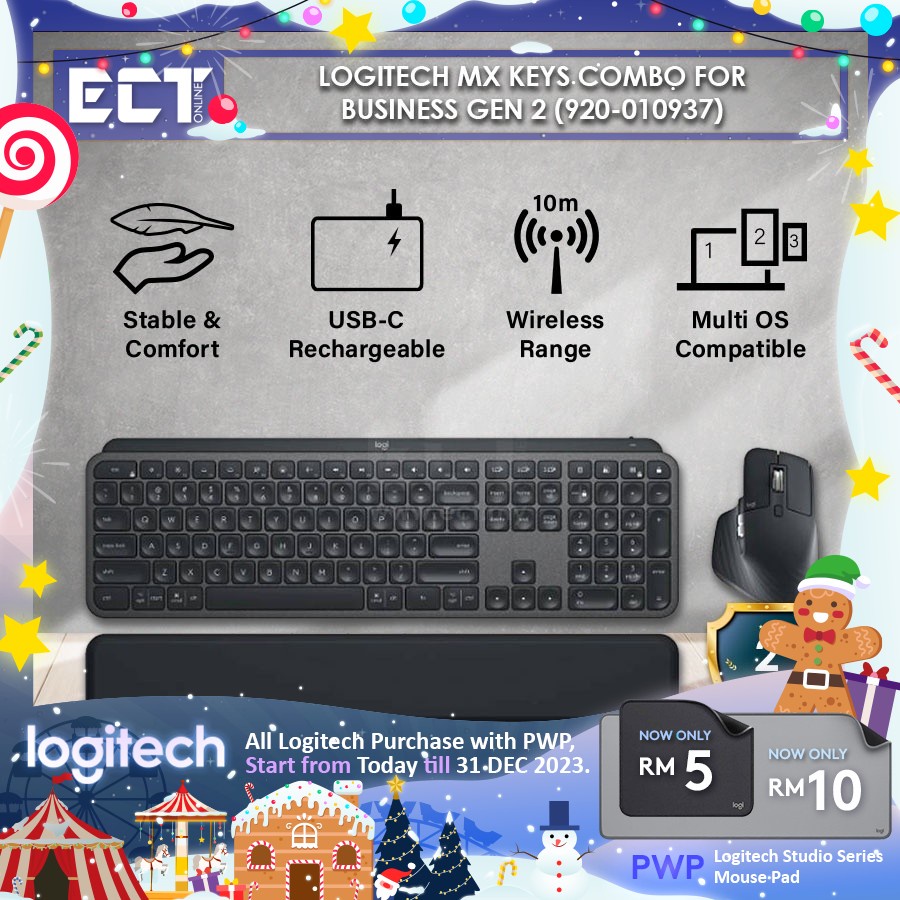 Logitech MX Keys Combo for Business Gen 2 (920-010937) - MX Keys ...