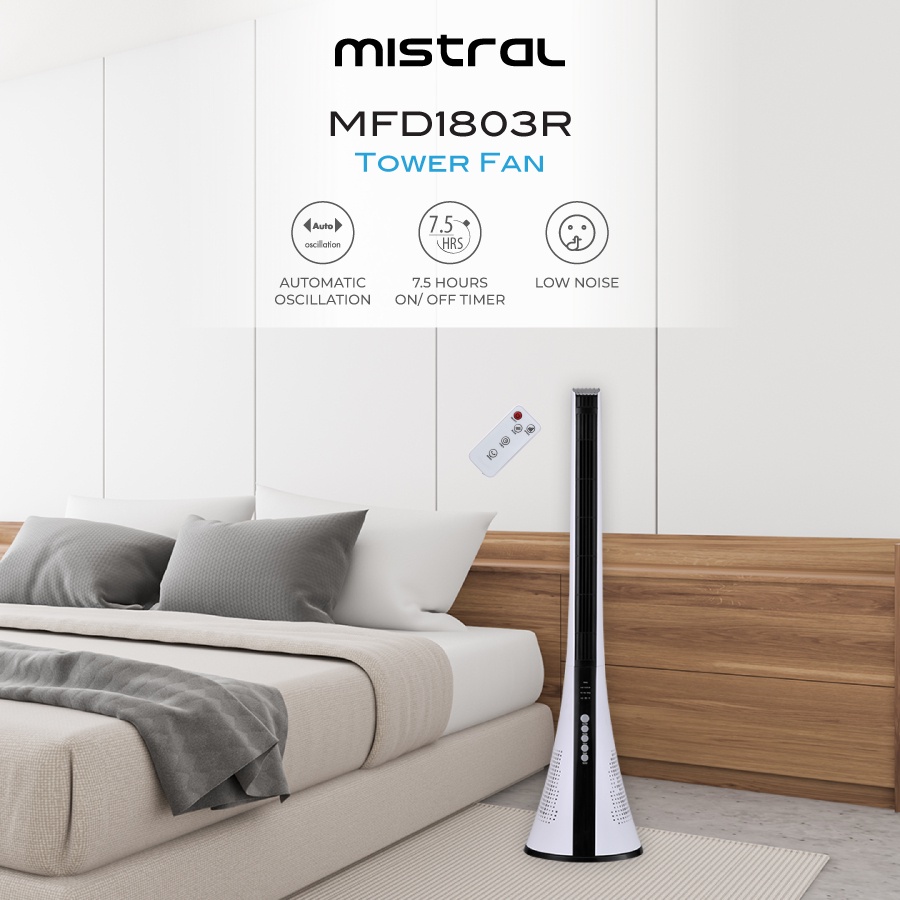 Mistral Tower Fan With Remote Control MFD1803R | Shopee Malaysia
