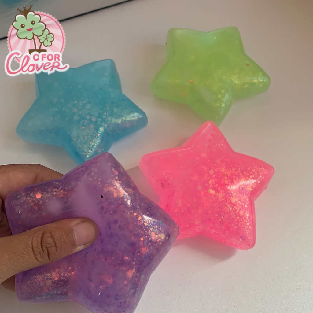 Squezee TOYS STARS SHAPE WITH GLITTERY INSIDE glitter fidget squeezy ...