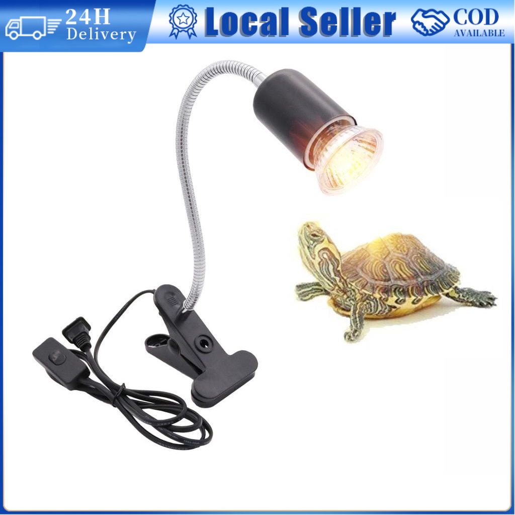 Reptile Heat Clip-On Lamp Full Spectrum Climbing Pet Lizard Sun Light ...