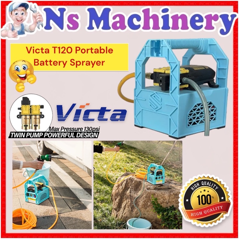 Victa T120 Portable Twin Pump Battery Sprayer Portable Type 12V ...