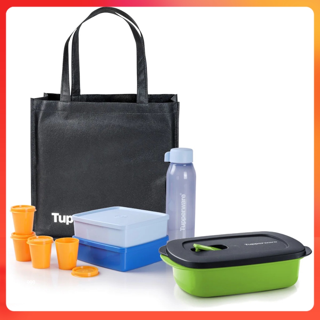 Tupperware Set Viral New 500ml Eco Bottle 1L Green CrystalWave 620ml ...