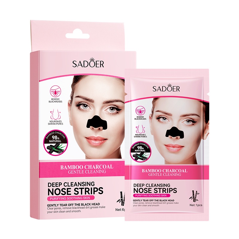 ROREC SADOER Bamboo Charcoal Deep Cleansing Nose Strips Gently Tear Off ...
