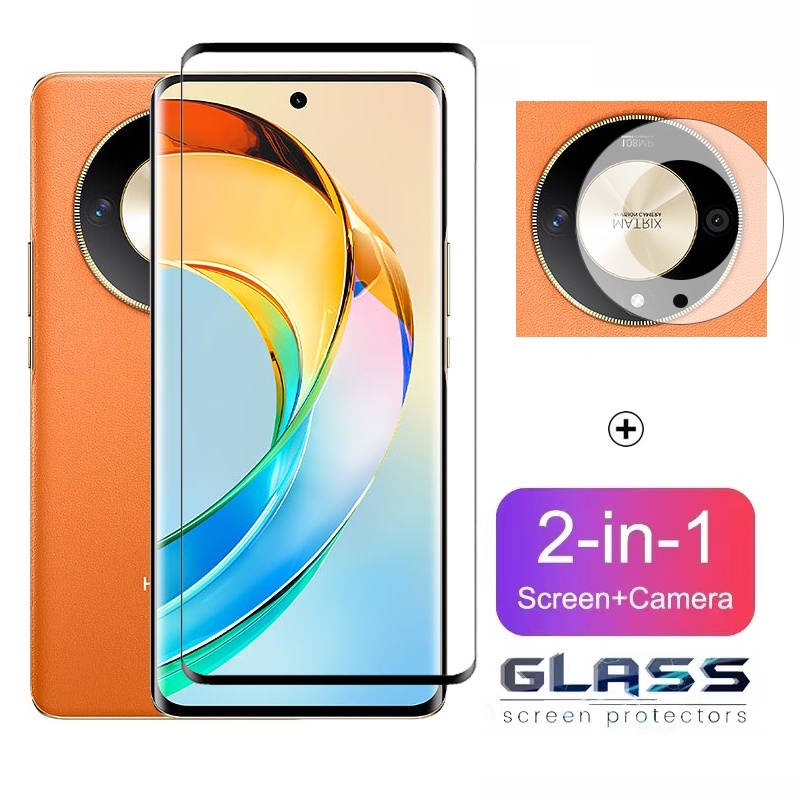 2 In 1 9D Honor X9b 5G High Quality Tempered Glass Full Cover Screen ...