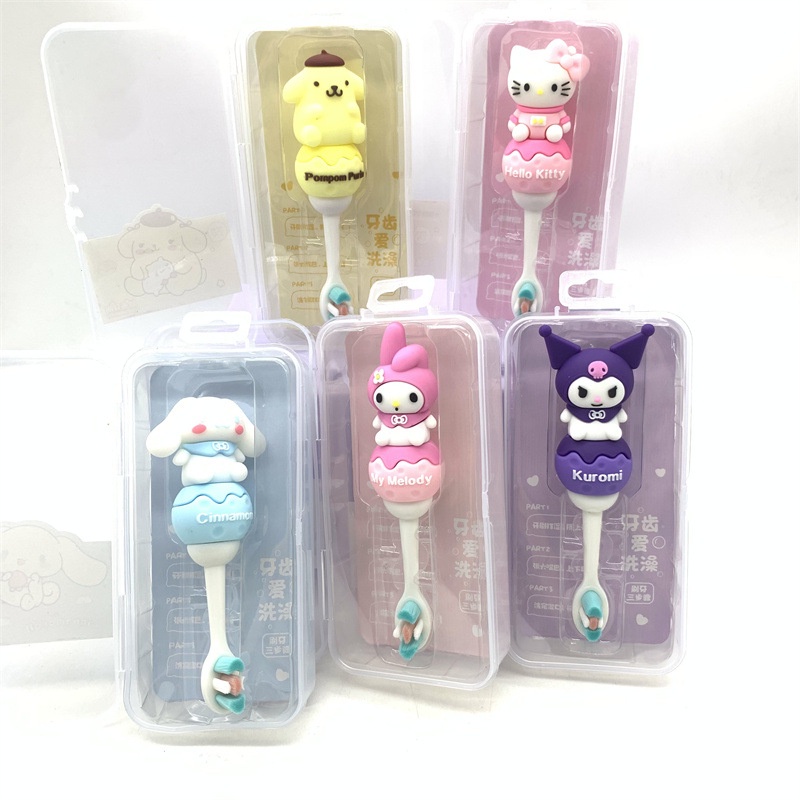 Sanrio My Melody Cinnamoroll Kuromi Hello Kitty Toothbrush Fine Soft ...
