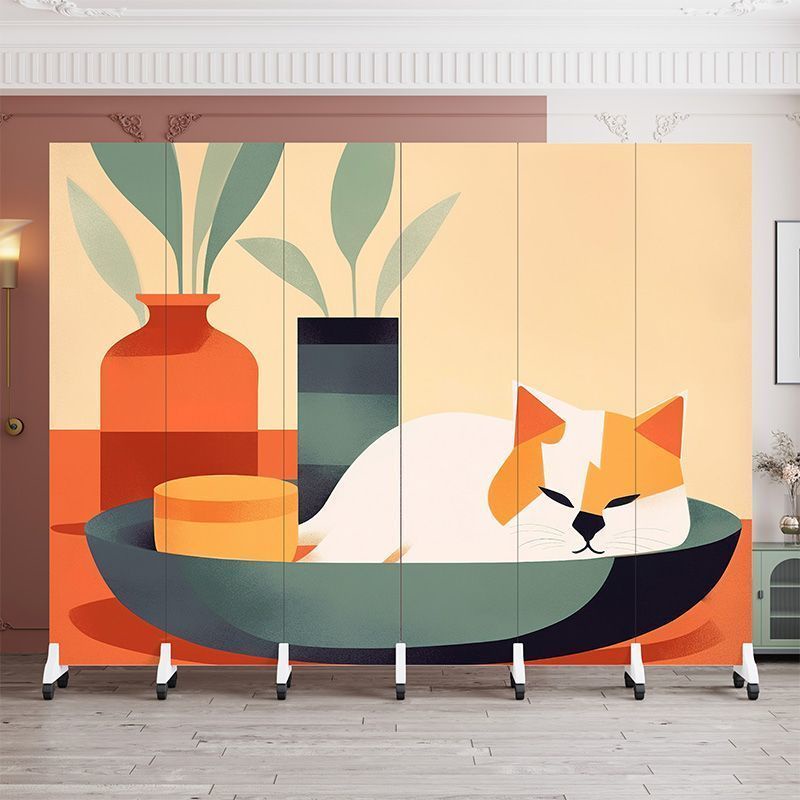 Modern partition screen folding mobile living room screen partition ...