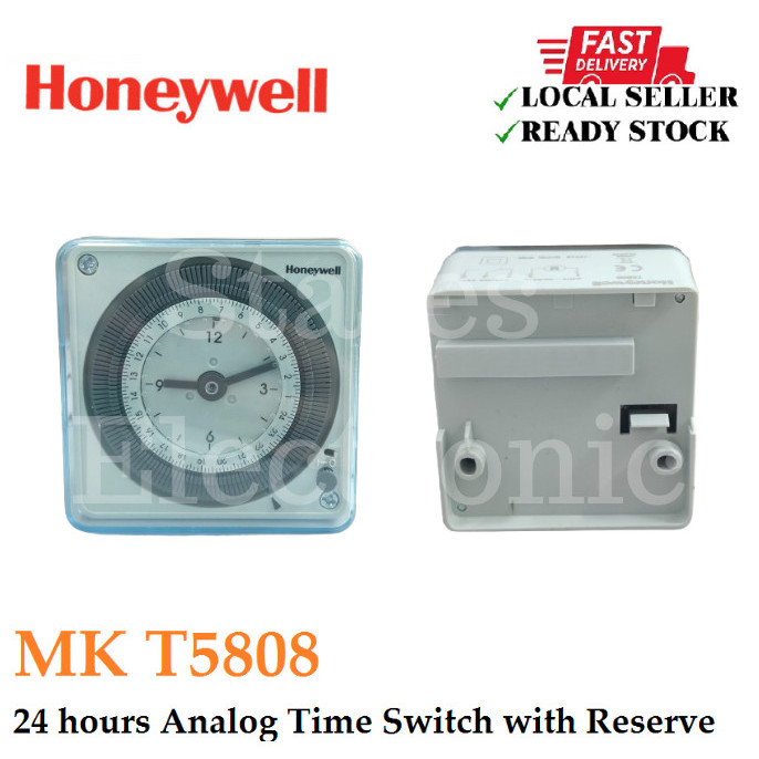 MK Honeywell T5808 24 hours Analog Time Switch with Reserve Timer ...