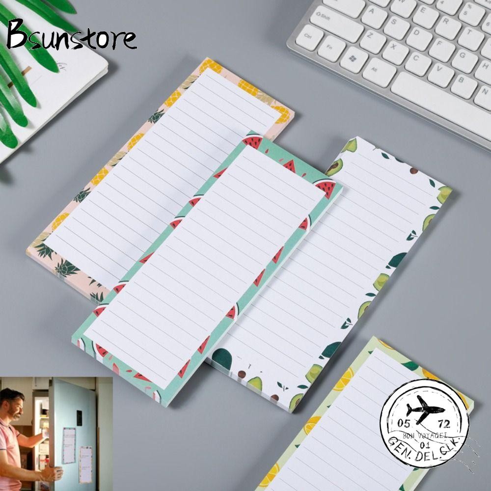 BSUNS1 Magnetic Notepad, for Fridge Fruit Pattern Magnetic Shopping ...