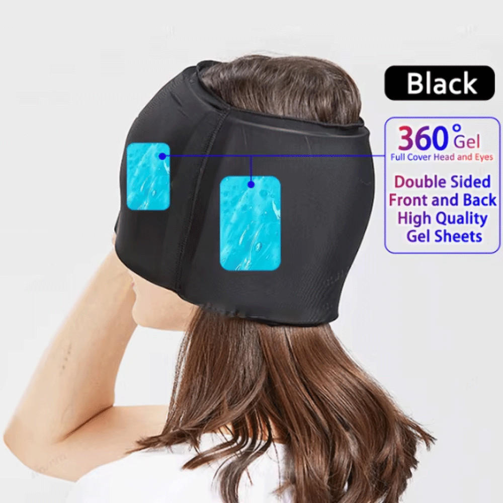 Migraine Head Compress Gel Ice Pack Cold Migraine Cap 400g | Shopee ...