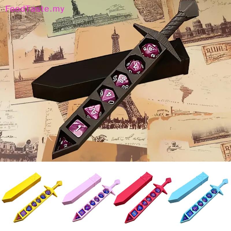 FoodTaste 3D Printed Sword-shaped Storage Box With Dices For DND RPG ...