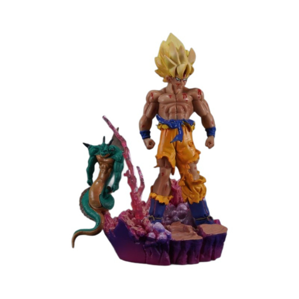 Dragon Ball GK Super Saiyan Battle-Damaged Goku Shenron Diorama Action ...