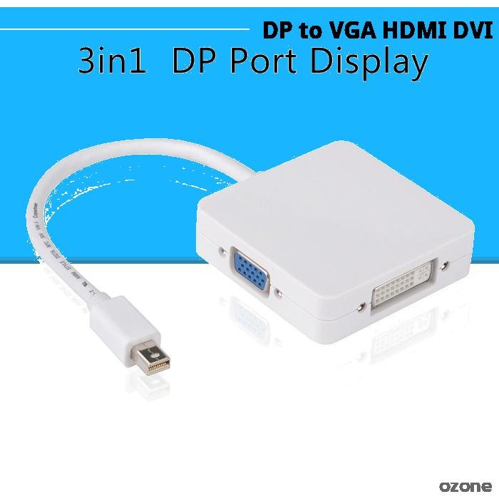 3 in 1 Mini DP Port to HDMI VGA DVI (Square) | Shopee Malaysia