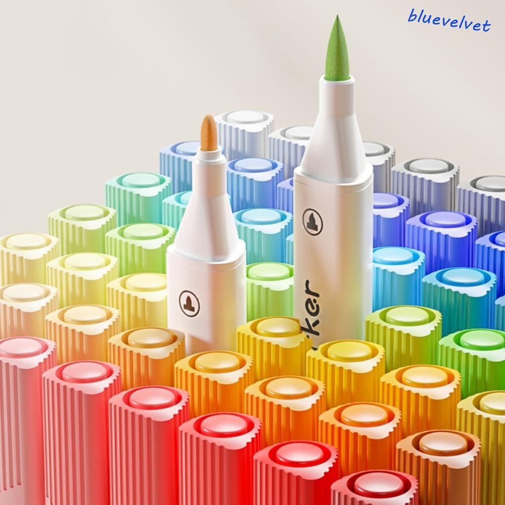 BLUEVELVET 24/36/48/60/80 Colors Art Marker Pens, Archival Ink ...