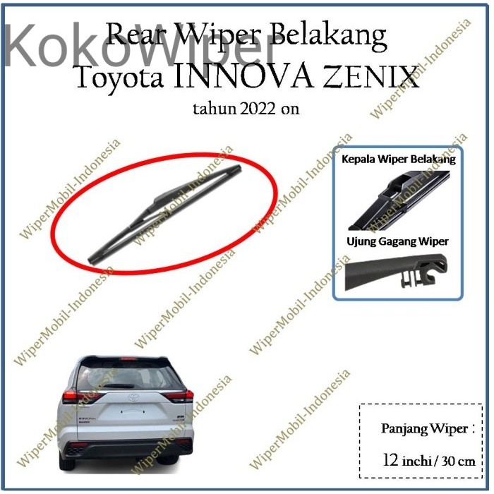 Toyota Innova Zenix Rear Window Wiper 2022 2023 2024 2025 Kokowiper ...
