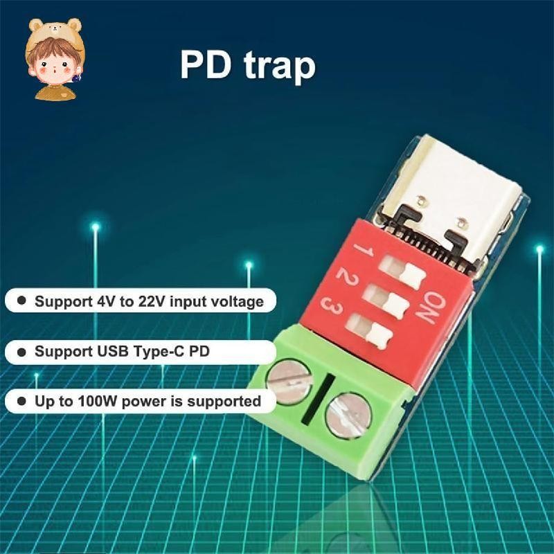 USB-C PD Trigger Board Module PD/QC Decoy Board Fast Charge USB Type-c ...
