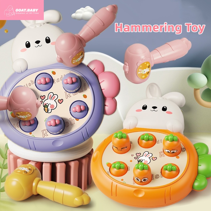Baby Whack-a-Mole Hammering Game Toys Cartoon Rabbit Montessori ...