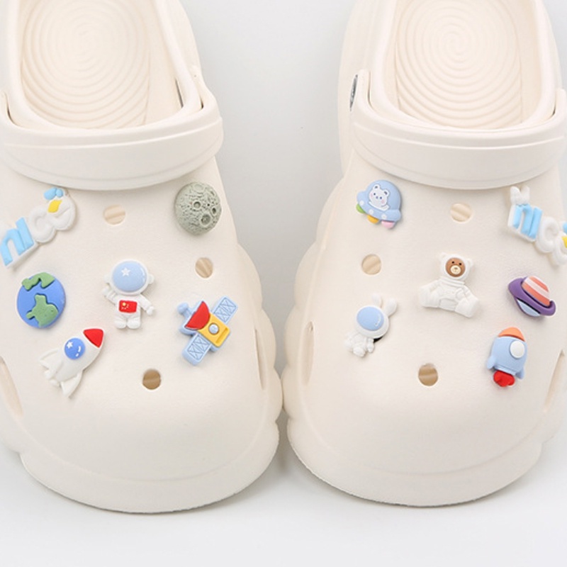 Cartoon Moon Earth Jibbitz Charms for Croc Planets Astronaut Jibits ...
