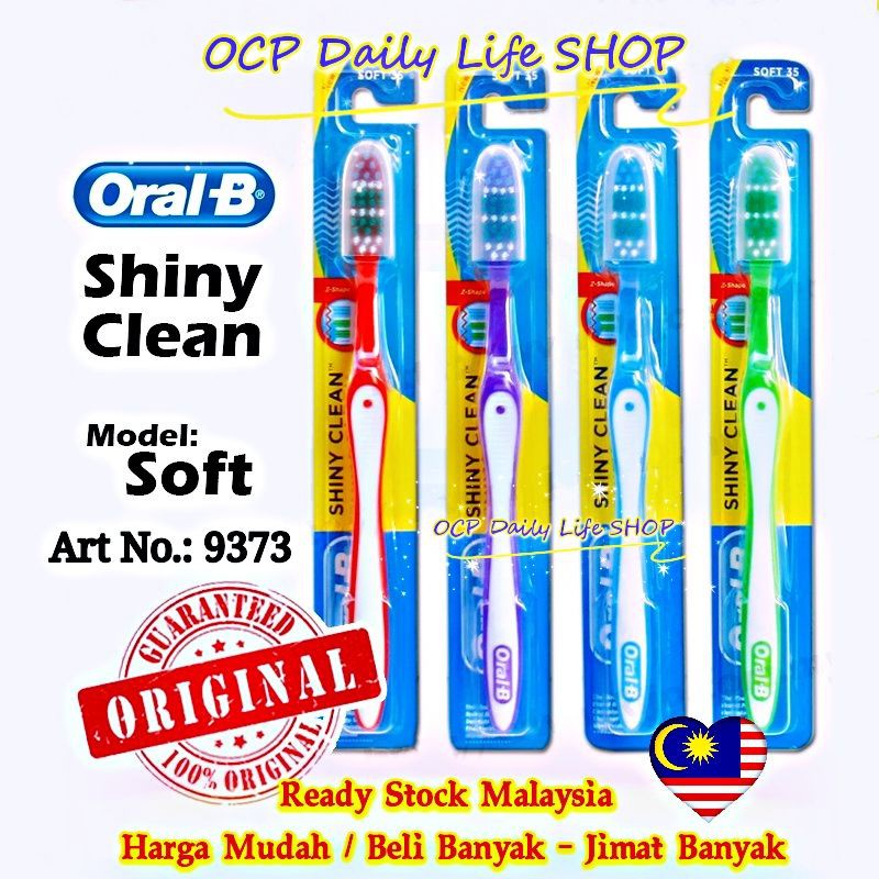 Oral-B Shiny Clean Toothbrush with Cap 100% Original Genuine Product ...