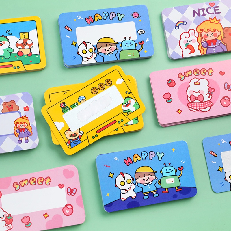 20 Pcs Creative Cartoon Handmade Scratch Card Children DIY Lucky Card ...