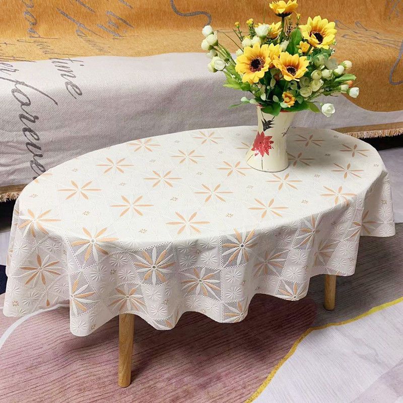 Oval Small Coffee Table Tablecloth Waterproof Anti-scalding PVC ...