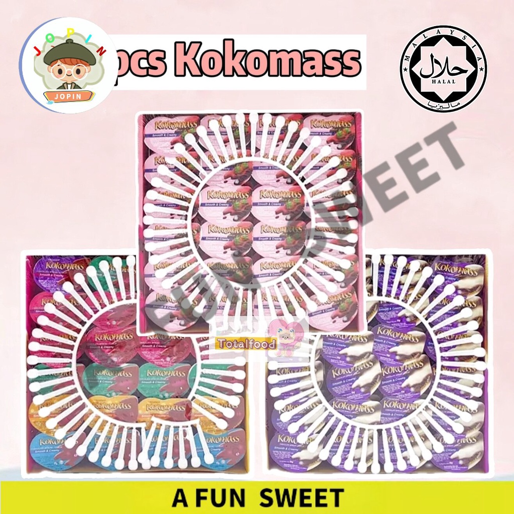 48pcs x 10g Kokomass Chocolate Spread [Chocolate / Black & White ...