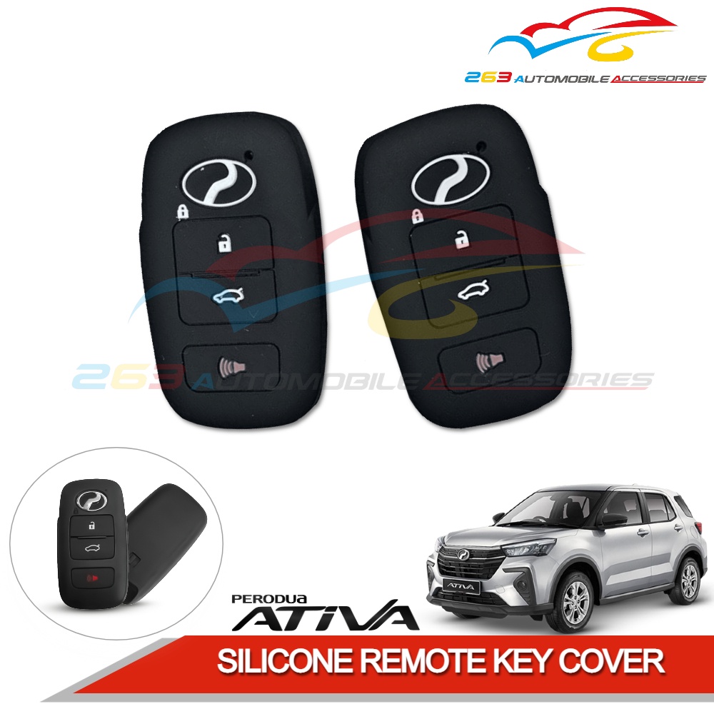 PERODUA ATIVA 2021-2023+ SILICONE REMOTE KEY COVER KEY CASE (BLACK ...