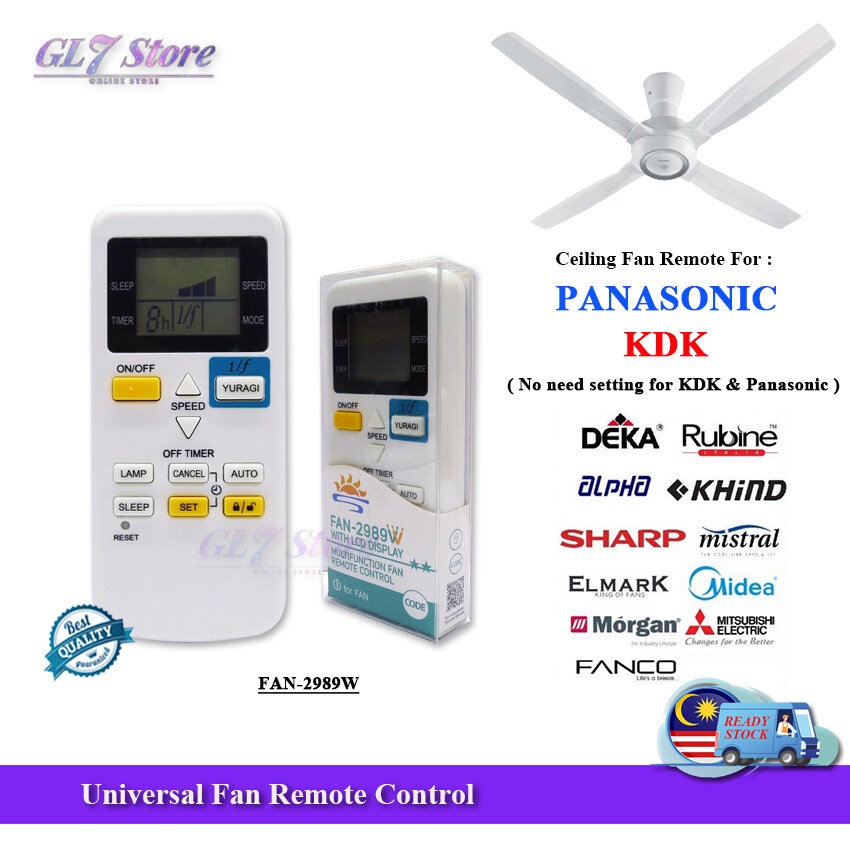 UNIVERSAL FAN REMOTE CONTROL F2405 CEILING WALL FAN CONTROL FAN 2989W ...