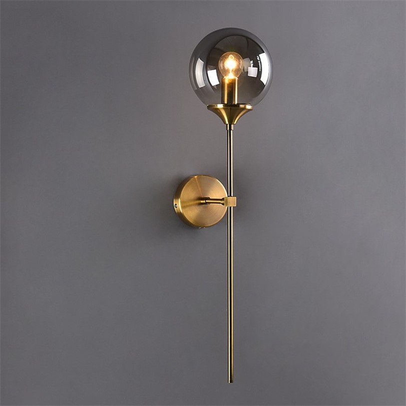 Modern Simple Wall Lamp for Home Glass lampshade Nordic LED Wall Lamps ...