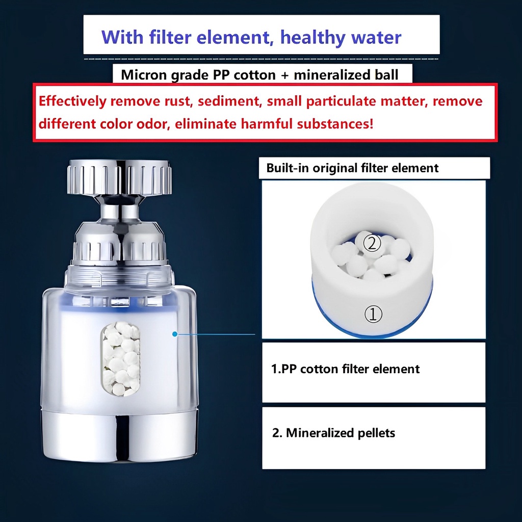 Faucet Filter / Splash Head Universal Water Tap / Booster Shower ...