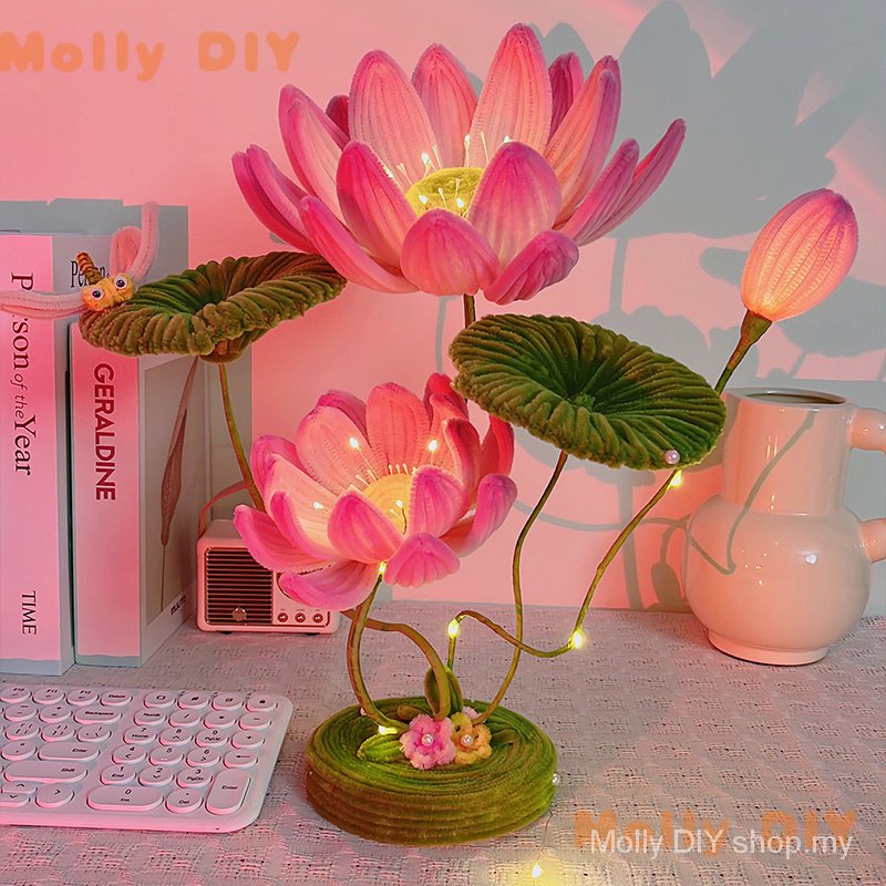 In store Lotus Table Lamp Encryption pipe cleaner DIY Material set ...