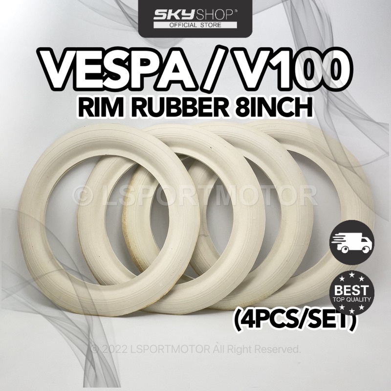 VESPA / V100 RIM RUBBER - 8INCH (S) | Shopee Malaysia