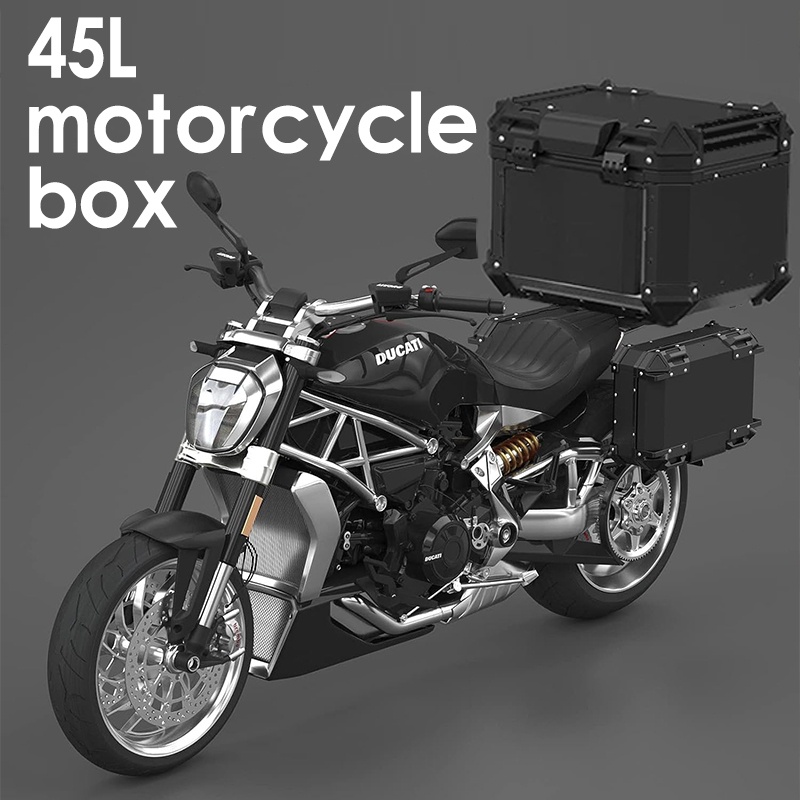 Waterproof ABS and aluminum motorcycle helmet box with 45L storage ...