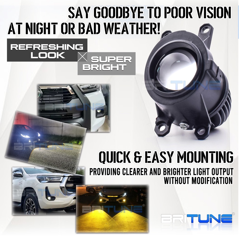 Plug and Play LED Fog Light For Toyota Hilux Revo Rogue Rocco Conquest ...